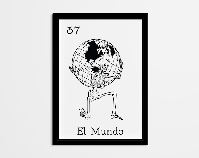 El mandilon Loteria Card - Mexicano Bingo Arte Impresión - Cartel ...