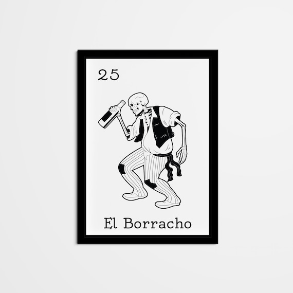 Abstract El Borracho Mexican Bingo Wall Decor Mexican Loteria - Etsy UK