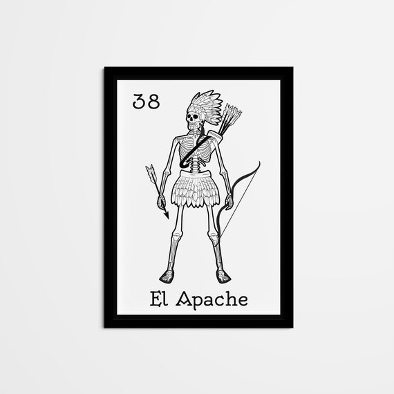Abstract El Apache Mexican Bingo Wall Decor Mexican Loteria | Etsy