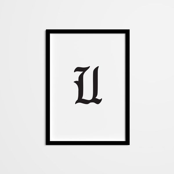 Letter U Poster - Etsy