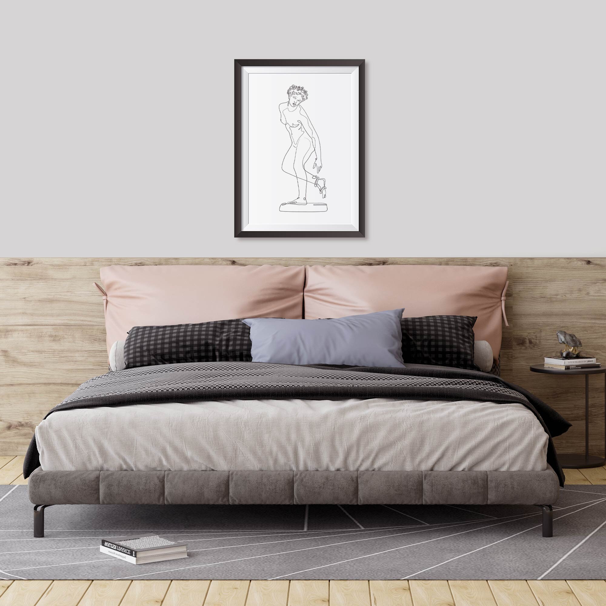 Abstract Nymph Eurydice Line Drawing, Classic Greek Mythology Minimal ...