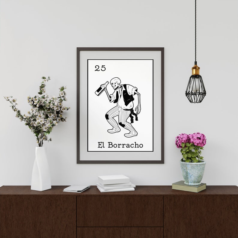 Abstract El Borracho Mexican Bingo Wall Decor Mexican Loteria - Etsy ...