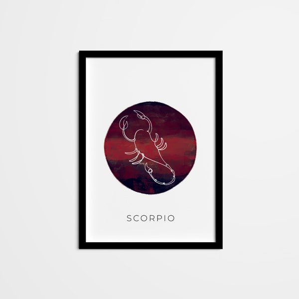 Scorpio Line Art - Etsy