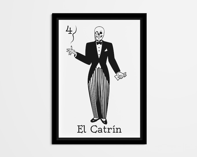 El mandilon Loteria Card - Mexicano Bingo Arte Impresión - Cartel ...