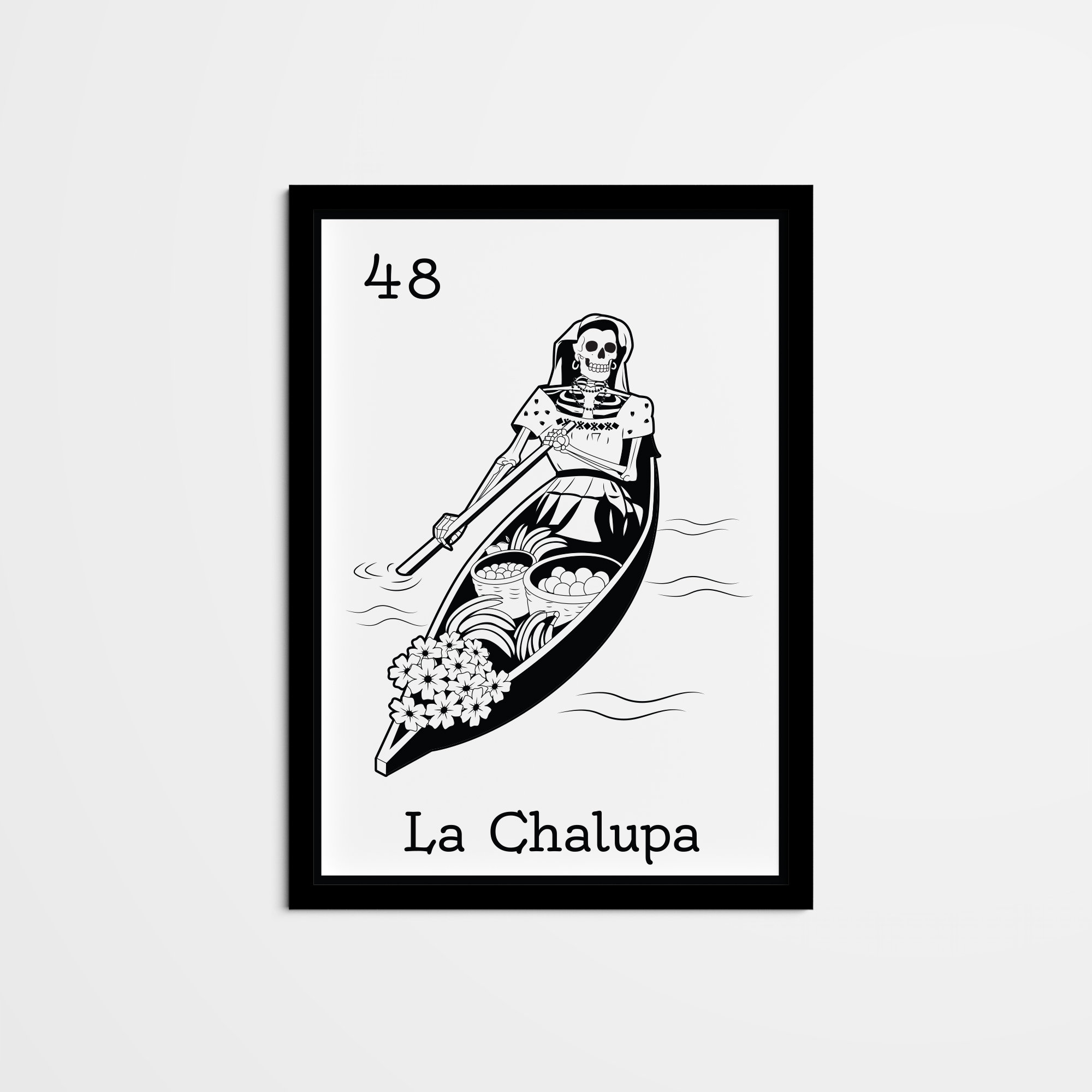Abstract La Chalupa Mexican Bingo Wall Decor, Mexican Loteria Home ...