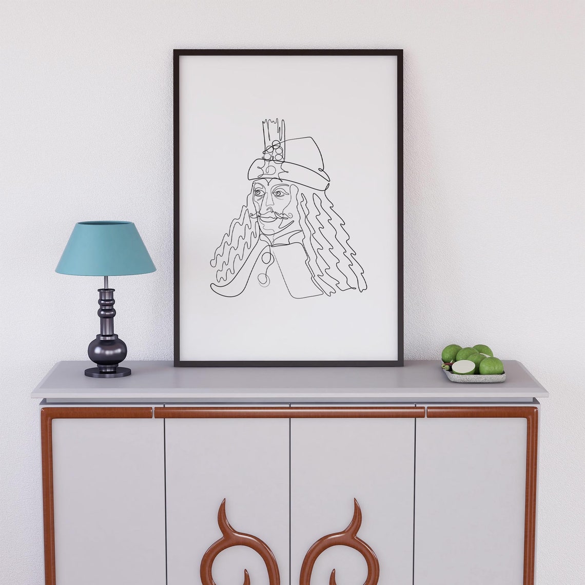Abstract Vlad the Impaler Line Drawing, Vlad Dracula Minimal One Line ...