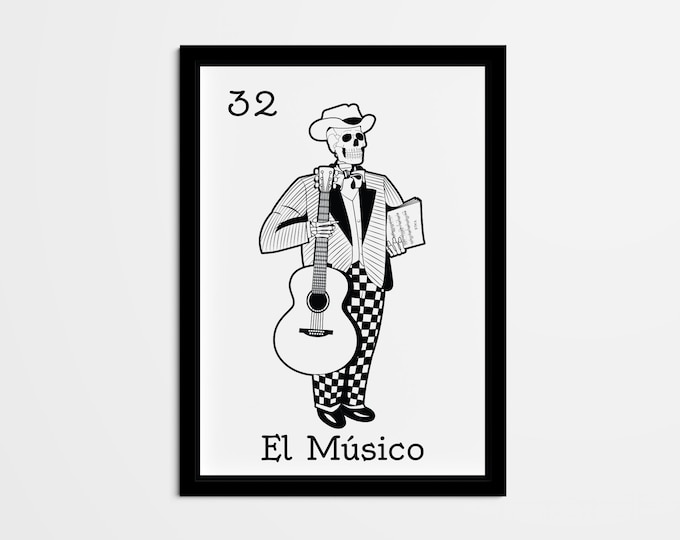 El mandilon Loteria Card Mexicano Bingo Arte Impresión Cartel Muchos ...