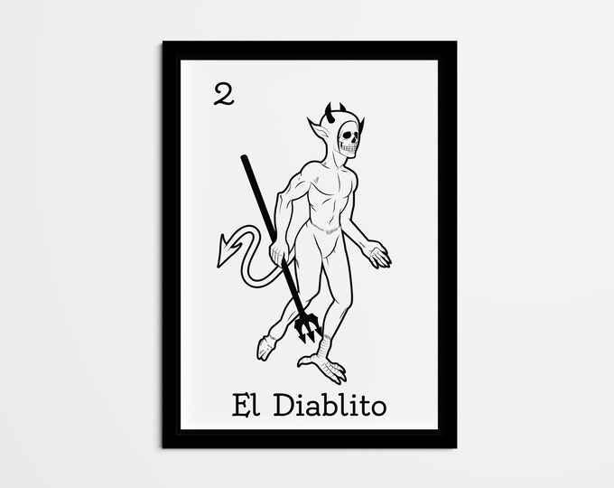 El mandilon Loteria Card Mexicano Bingo Arte Impresión Cartel Muchos ...