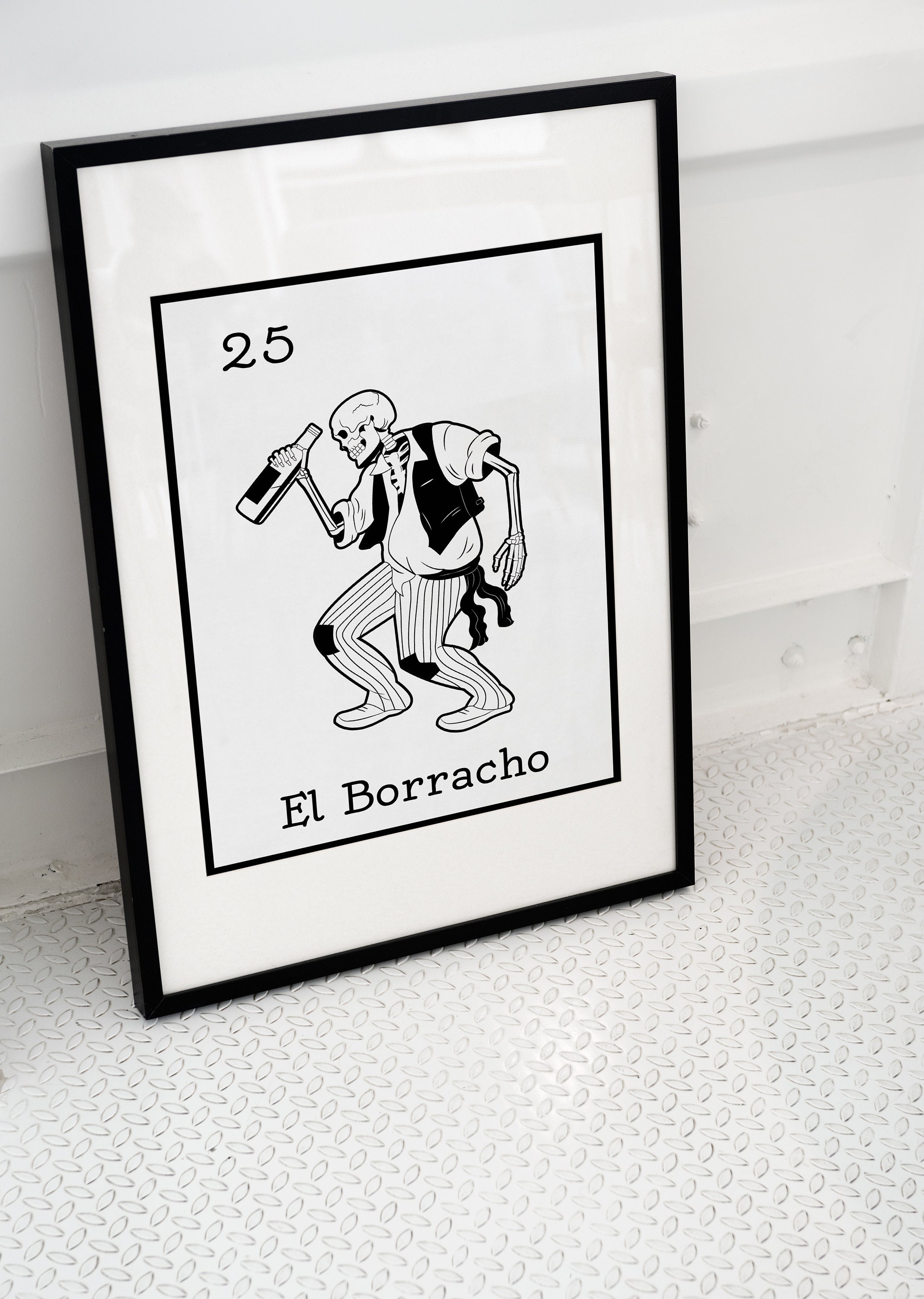 Abstract El Borracho Mexican Bingo Wall Decor, Mexican Loteria Home ...