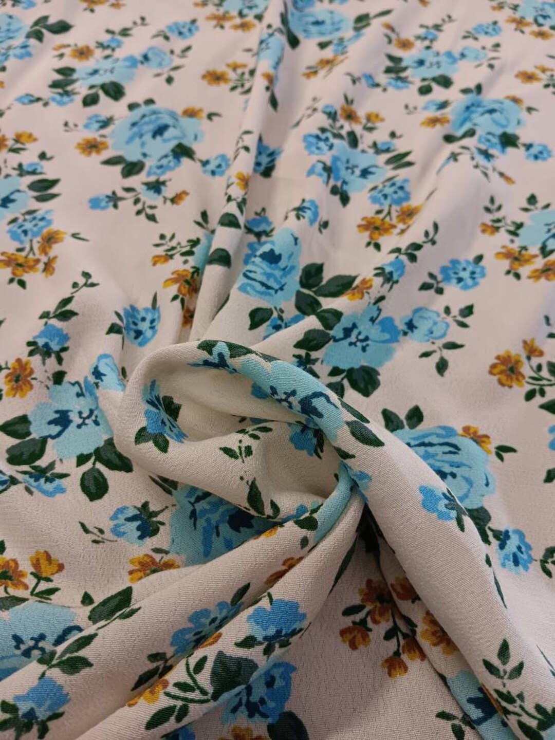 Rayon Crepe Floral High Quality Fabric by the Yard - Etsy
