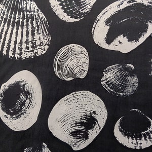 Rayon Challis Sea Shells Print Fabric by the Yard - Etsy