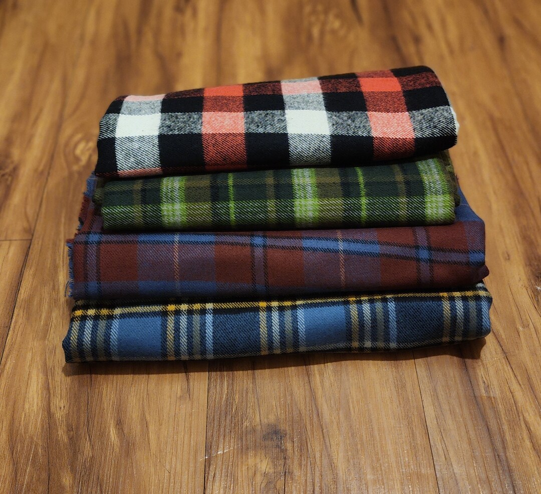 Flannel Plaid Sold by the Yard 100 % Cotton - Etsy