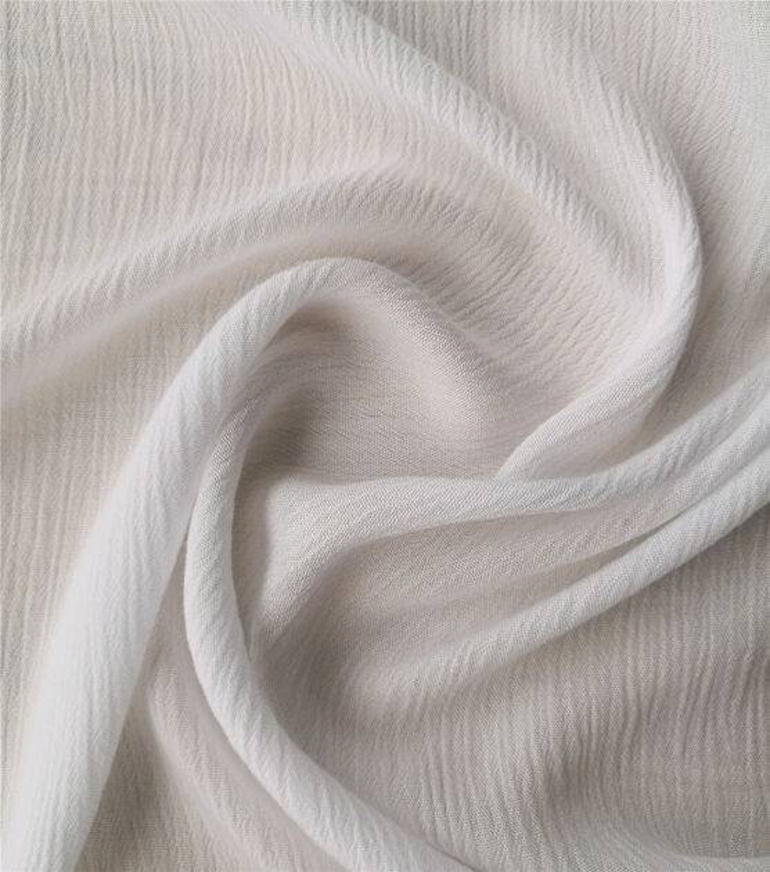 100% Rayon Crinkle Pure White | Etsy