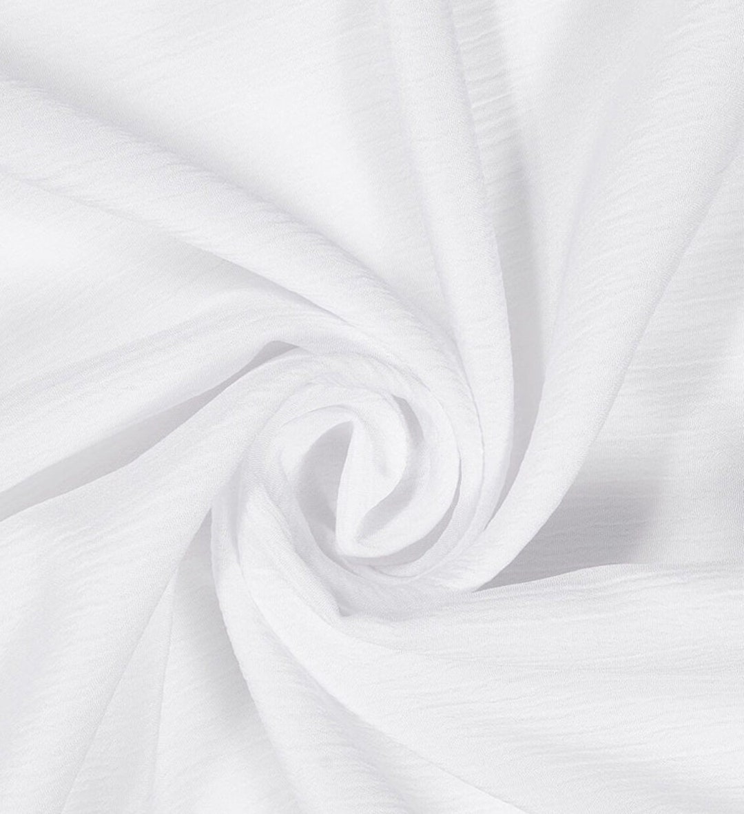 White Rayon Crinkle Fabric by the Yard - Etsy
