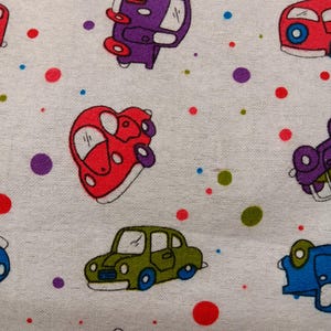 Cotton Flannel Car Print Fabric by the Yard - Etsy