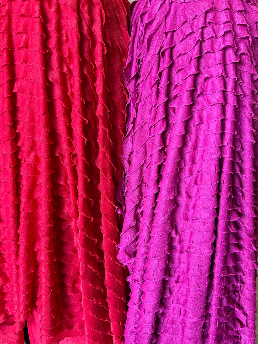 Solid Stretch Ruffle Fabric by the Yard - Etsy