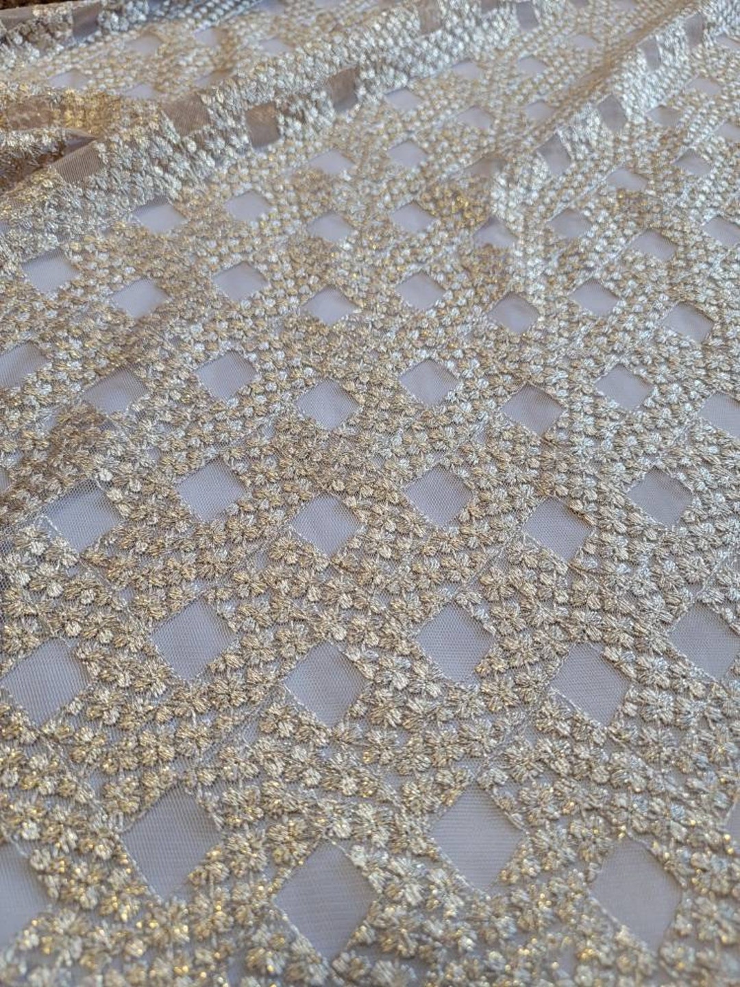 Gold Embroidered Lace| Gown Dress Prom Dress Evening Dress | Diamond ...