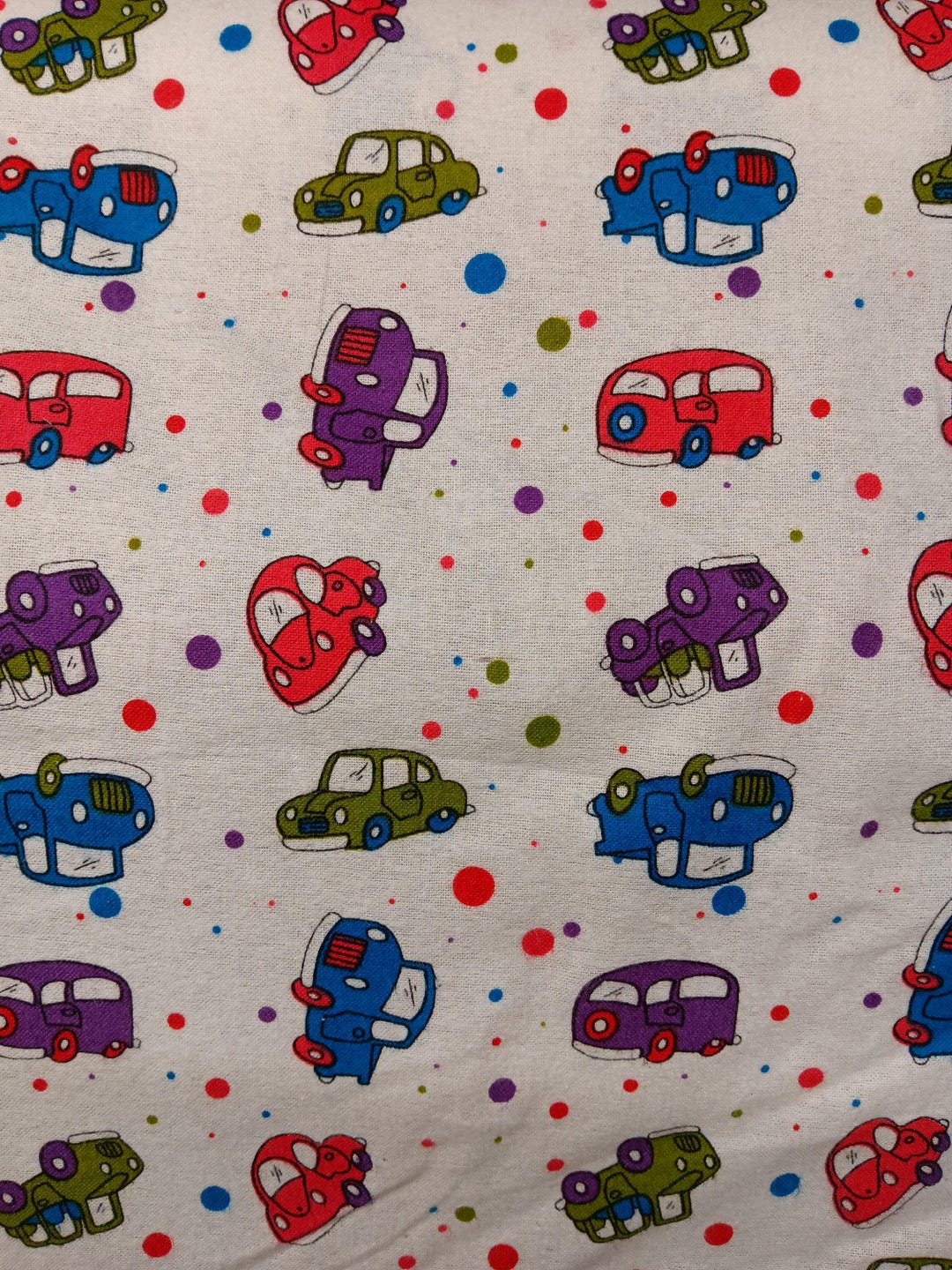 Cotton Flannel Car Print Fabric by the Yard - Etsy