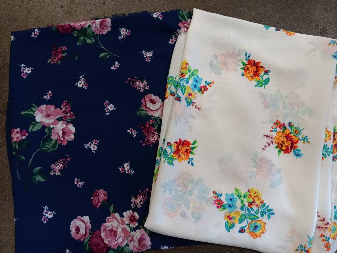 Floral Bubble Crepe Fabric - Etsy