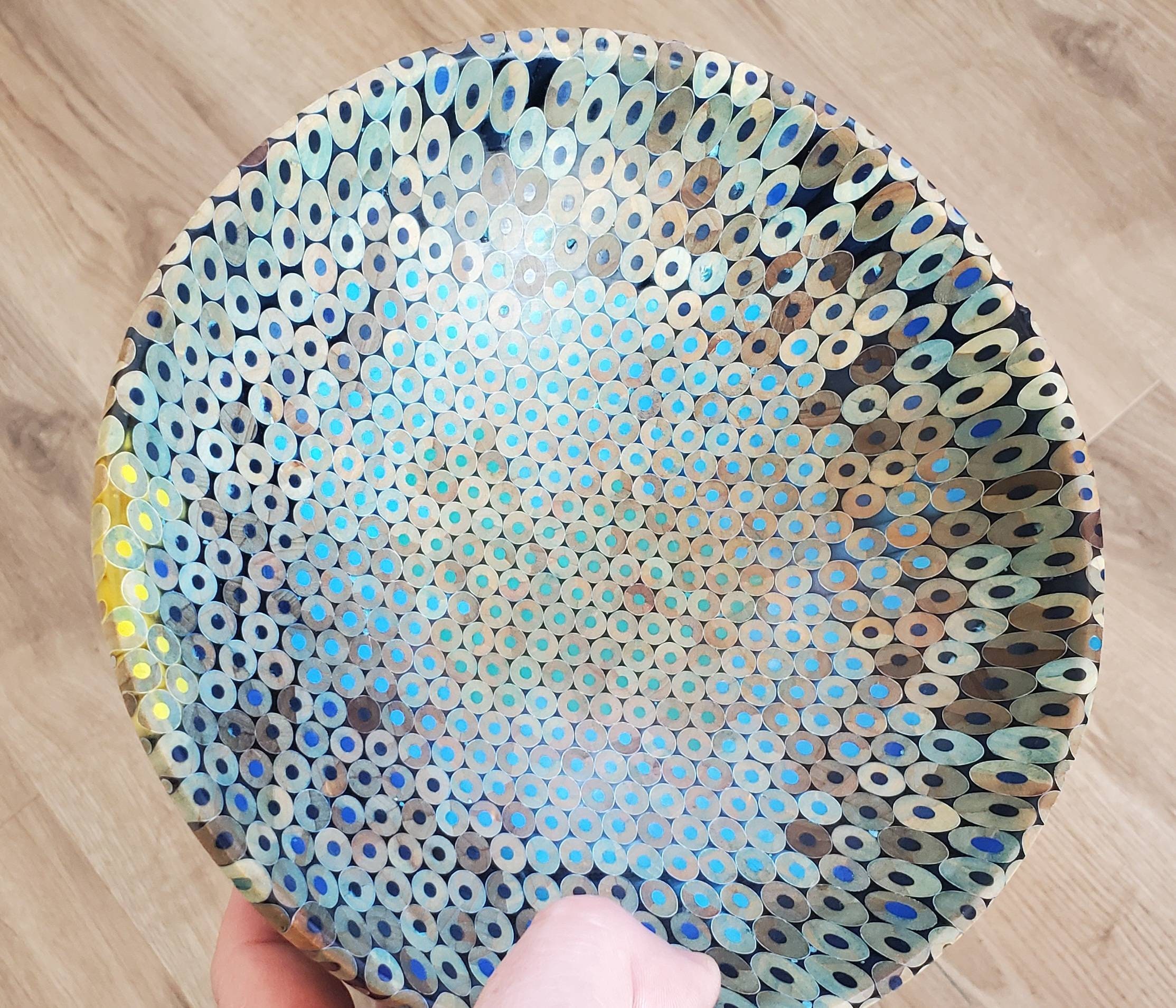 Blue Coloured Pencil Bowl Dish - Etsy