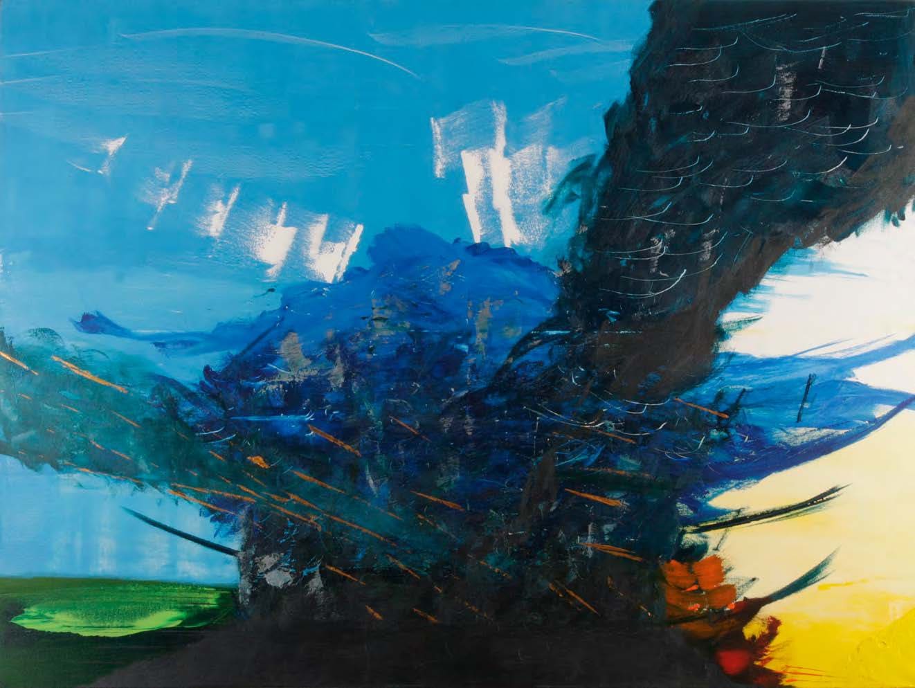 Tormenta azul tornado cuadro abstracto Tempestad - Etsy España