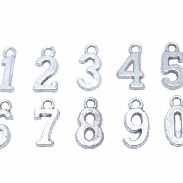 Number Charms - Etsy
