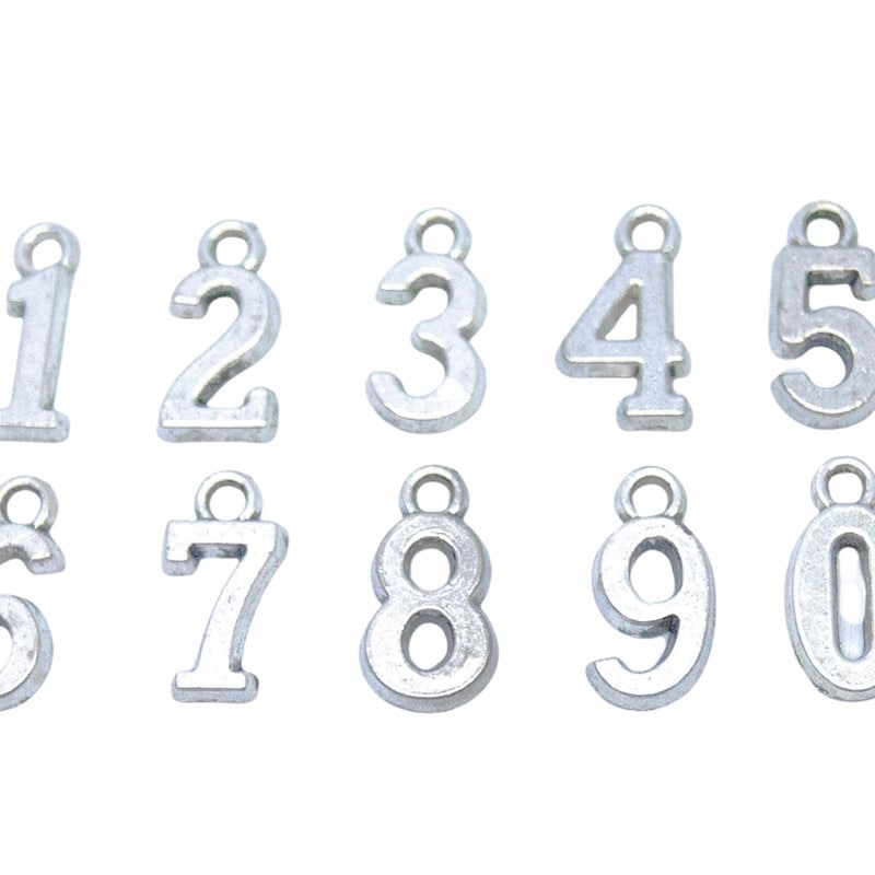 Number Charms - Etsy