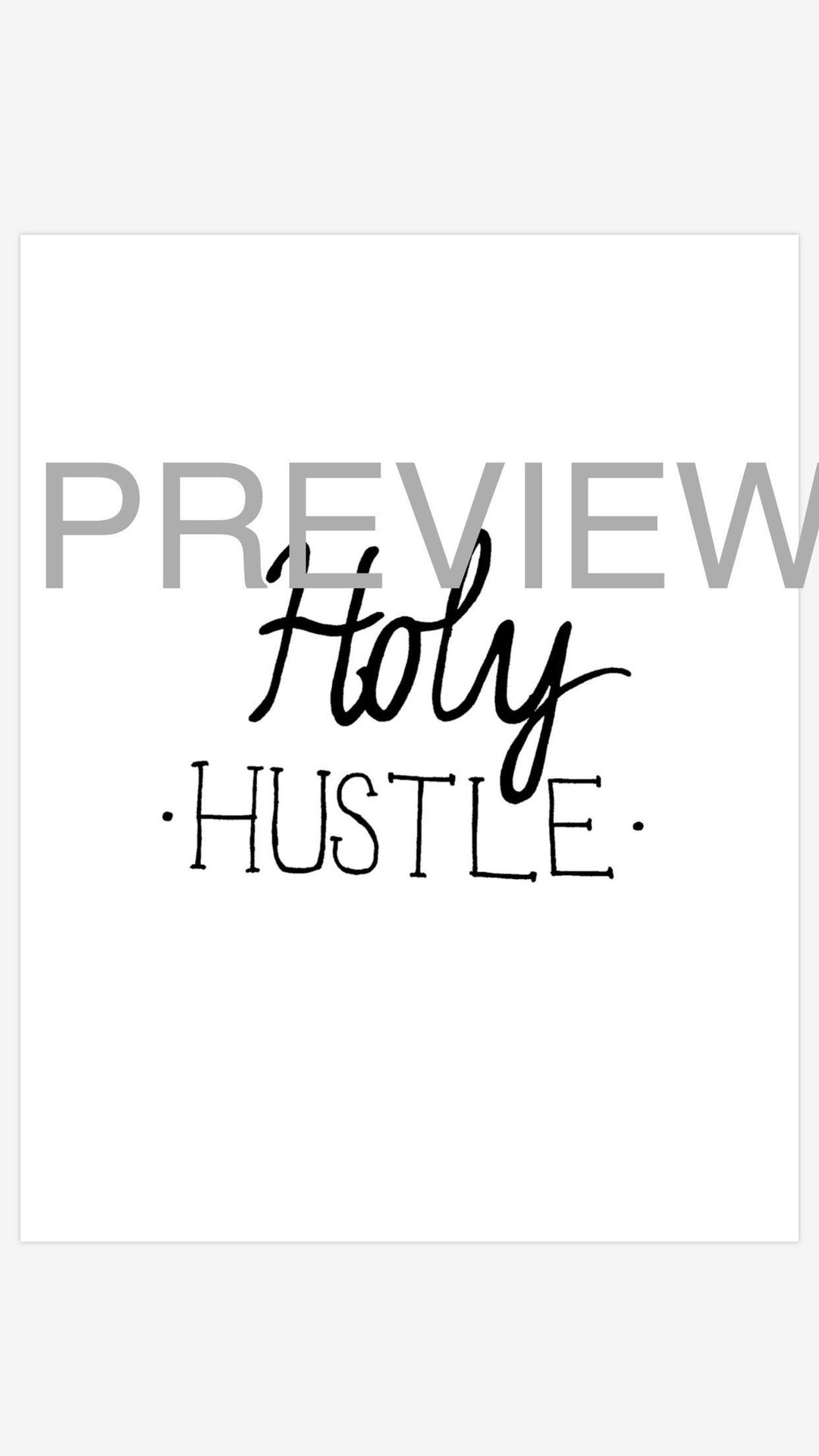 Holy Hustle Sublimation Transfer/vinyl Cutout - Etsy