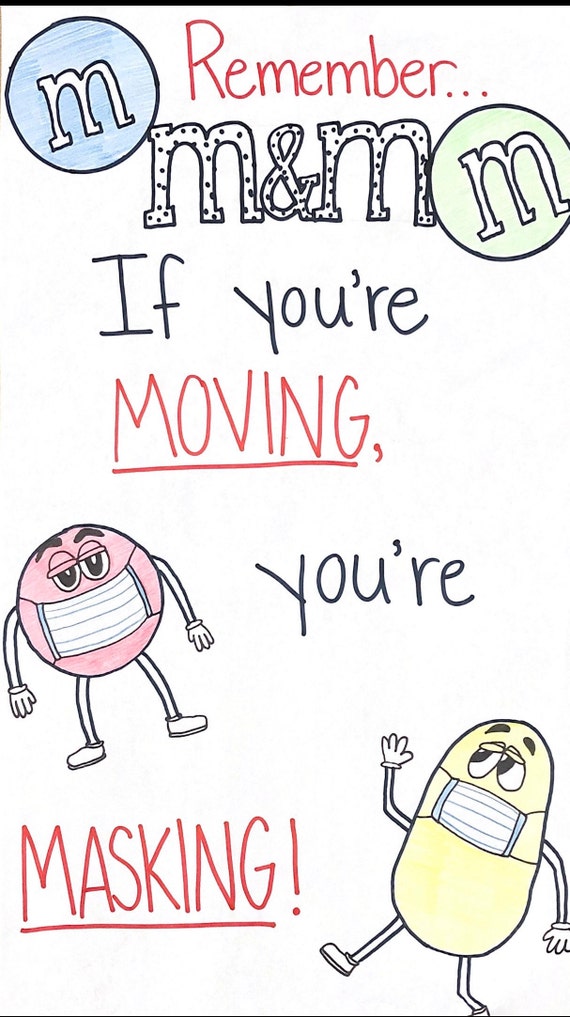 M&M Classroom Mask Poster - Etsy