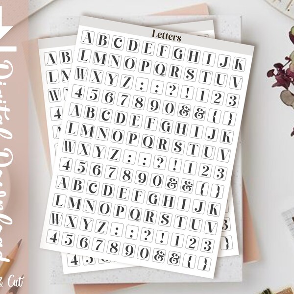 Printable Alphabet Stickers - Etsy