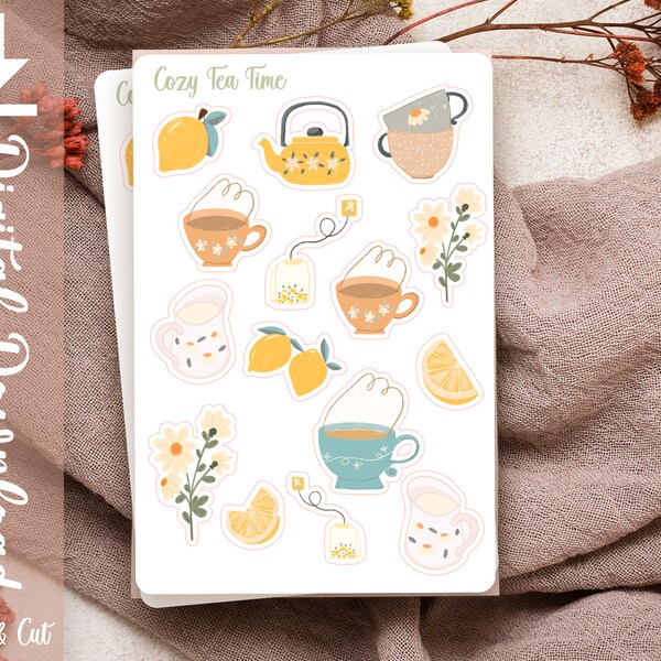 Tea Cup Stickers - Etsy