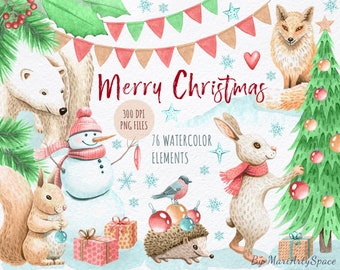 Christmas Clipart Cute | Etsy