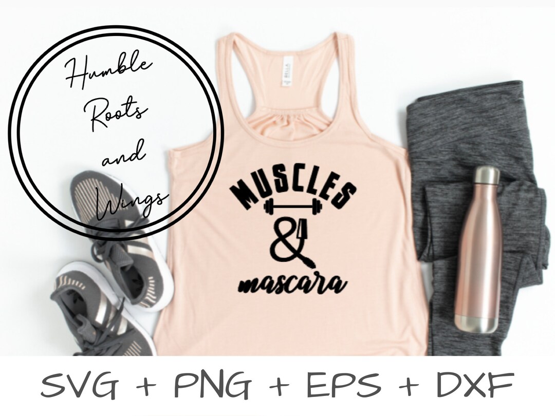 Muscles and Mascara SVG, Exercise Cutfile for Cricut, Silhouette or ...