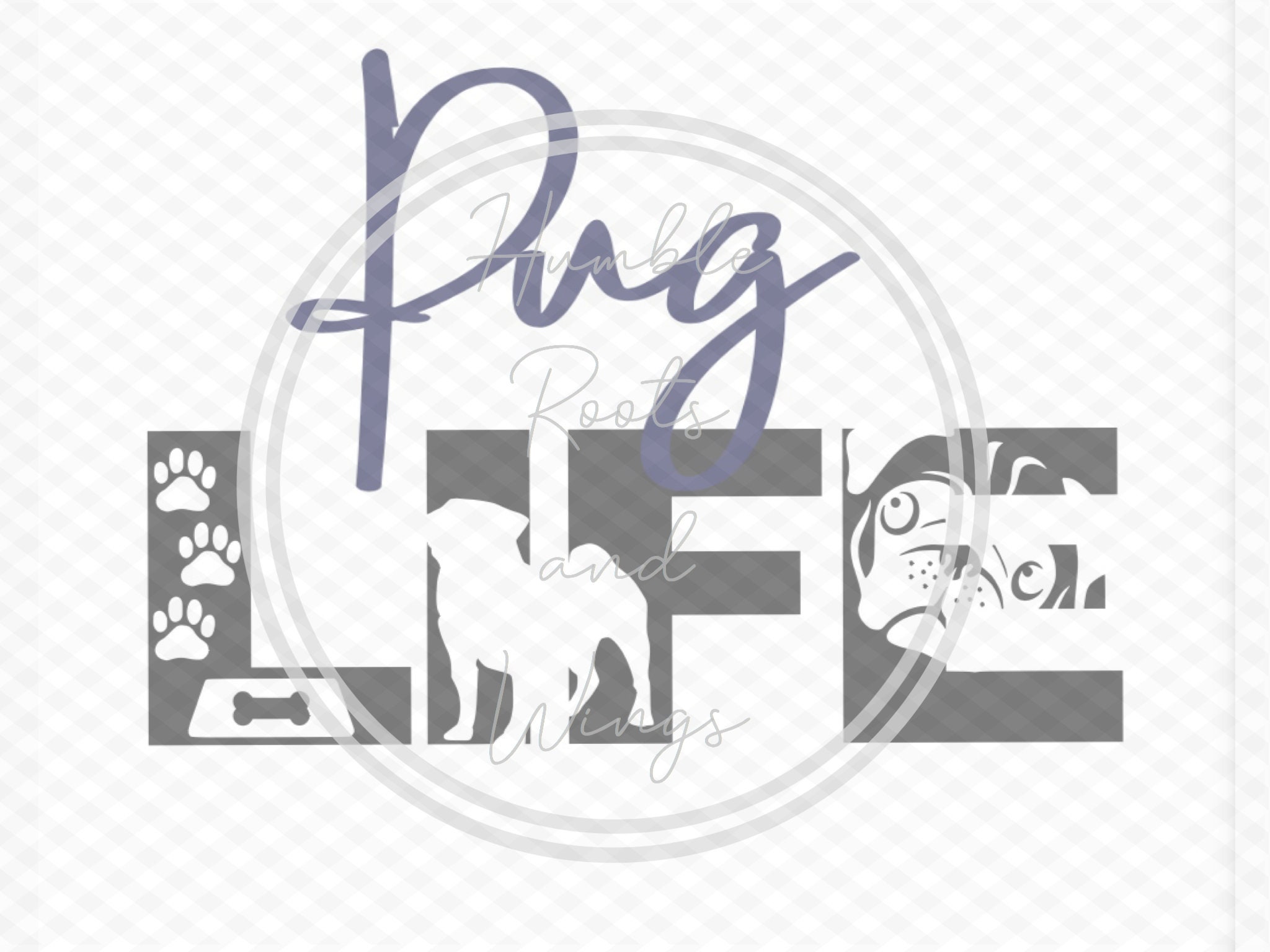 Pug Life Svg Funny Cutting File for Silhouette or Cricut Pug - Etsy