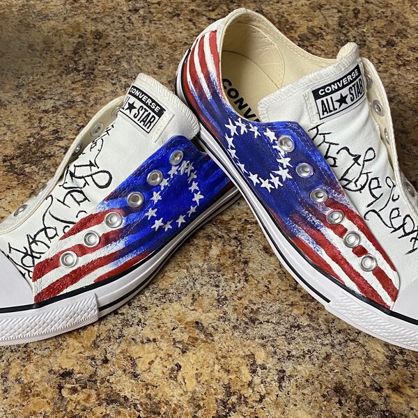 American Flag Converse - Etsy