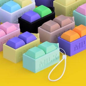 Milk Keyboard Fidget Keychain - Etsy