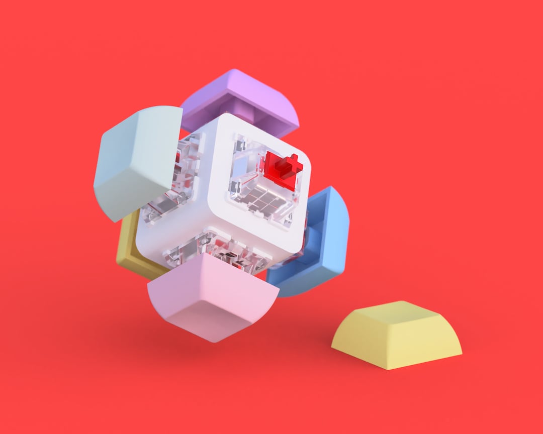 6 Key Mechanical Fidget W/red Switches - Etsy