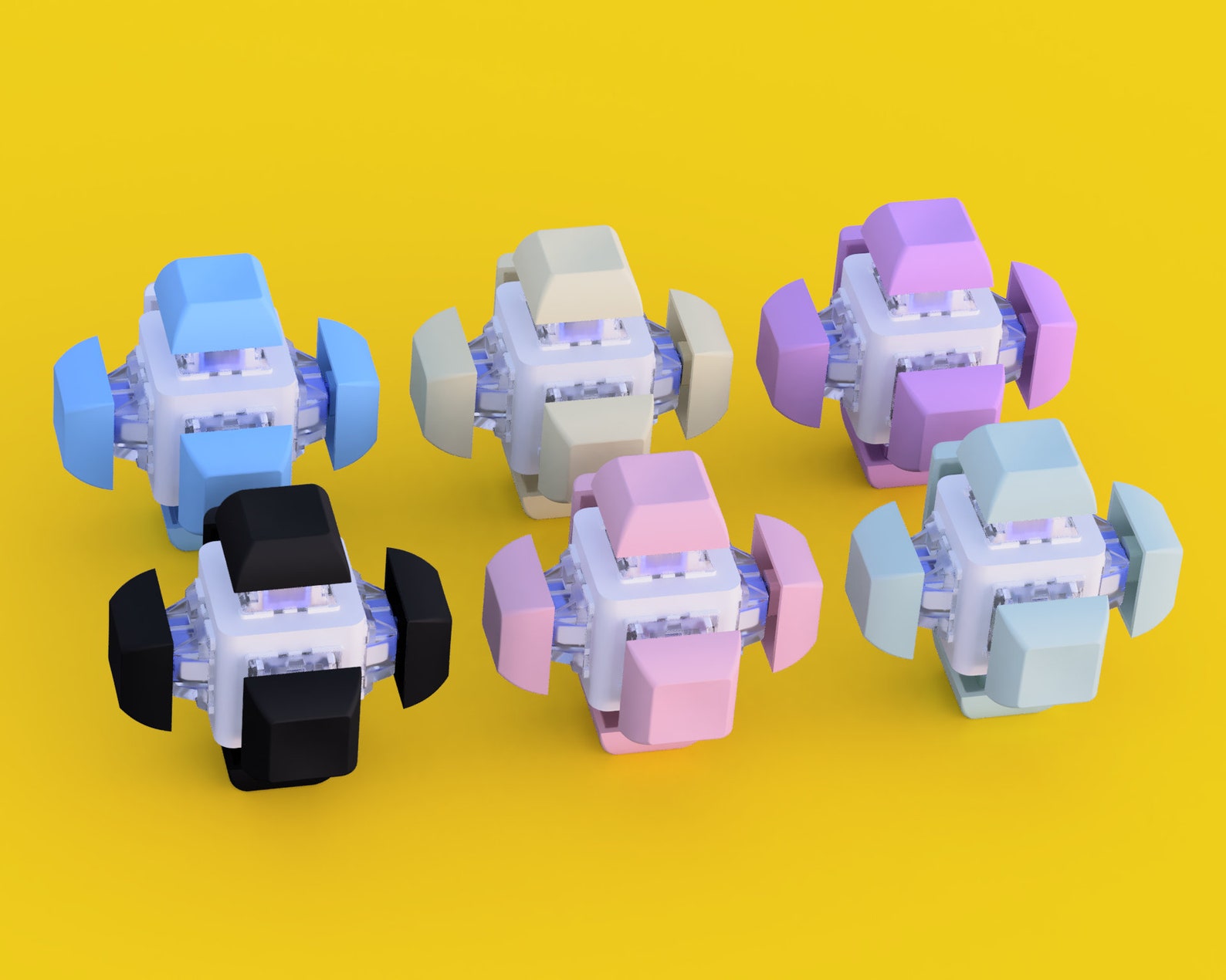 Clicky Cube Keyboard Fidget Desktoy/stress Relief 6 Key - Etsy