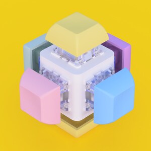 Clicky Cube Keyboard Fidget - Desktoy/stress Relief - 6 Key - Etsy