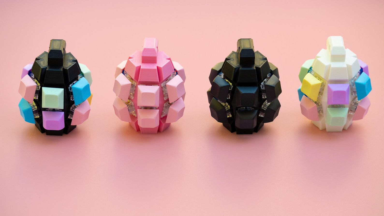 Pink Mechanical 10 Key Grenade Fidget - Etsy