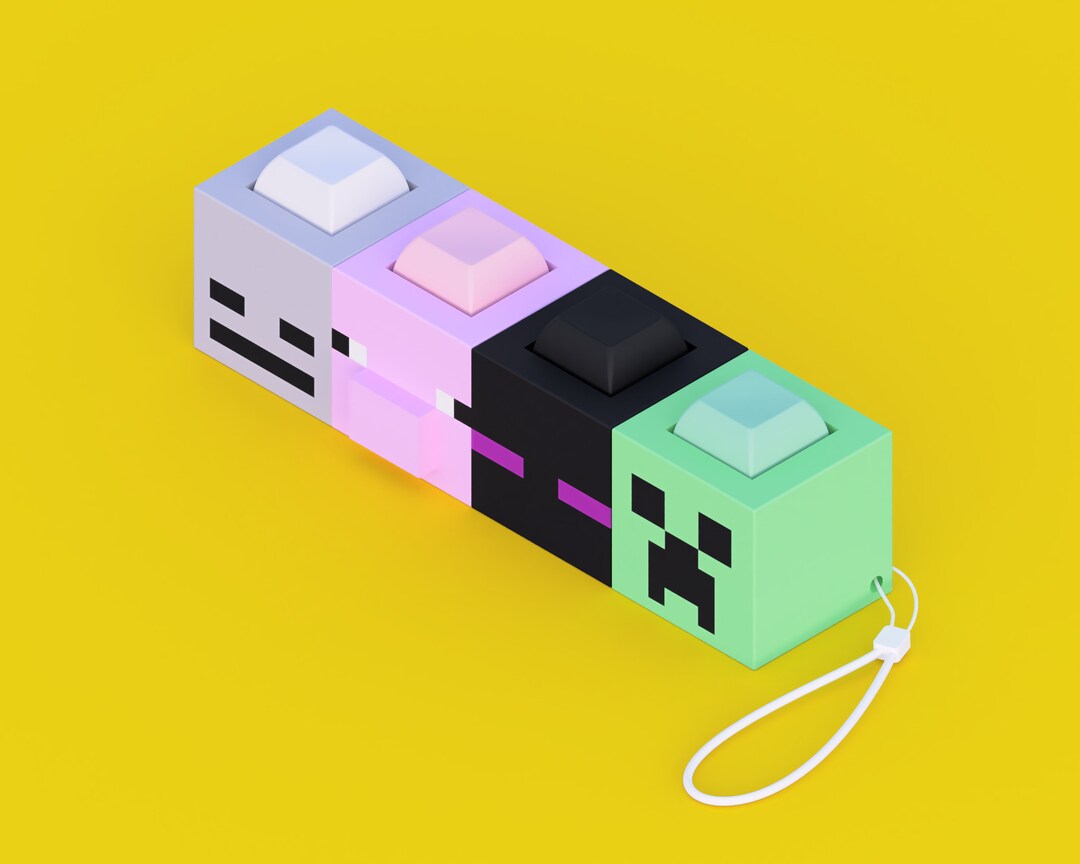 Minecraft Head Keyboard Clicky Fidget | Stim Toy, Stress Relief, ADHD ...