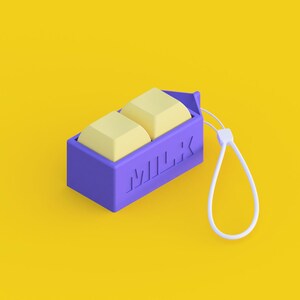 Milk Keyboard Fidget Keychain - Etsy