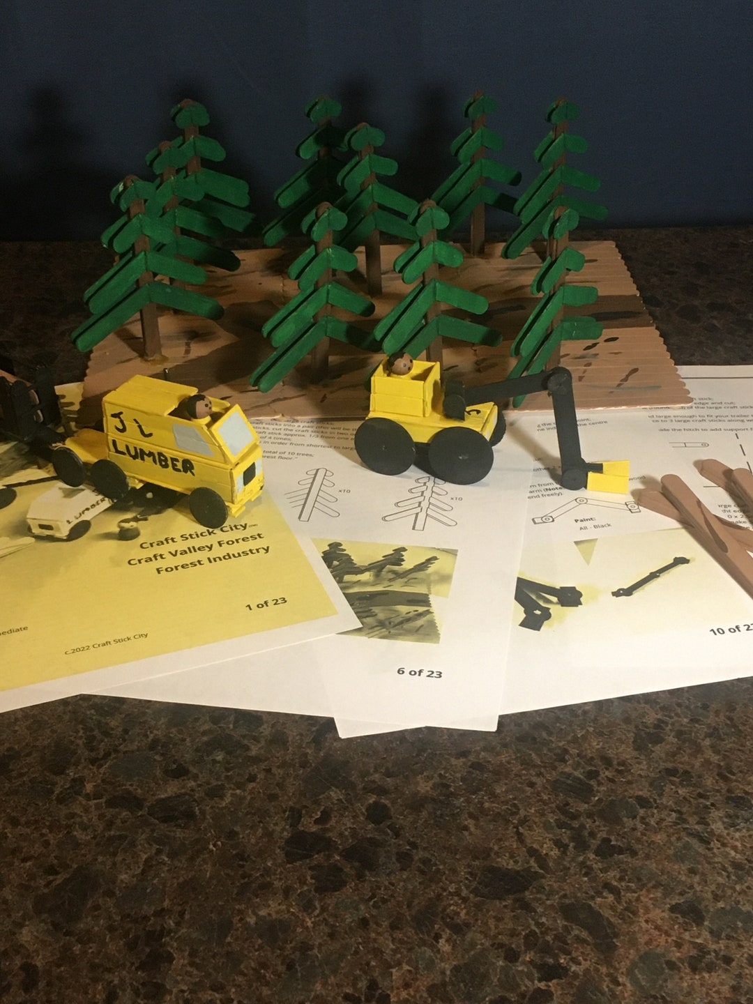 Craft Stick City - Extension 01 - Forest Instruction Manual - Etsy