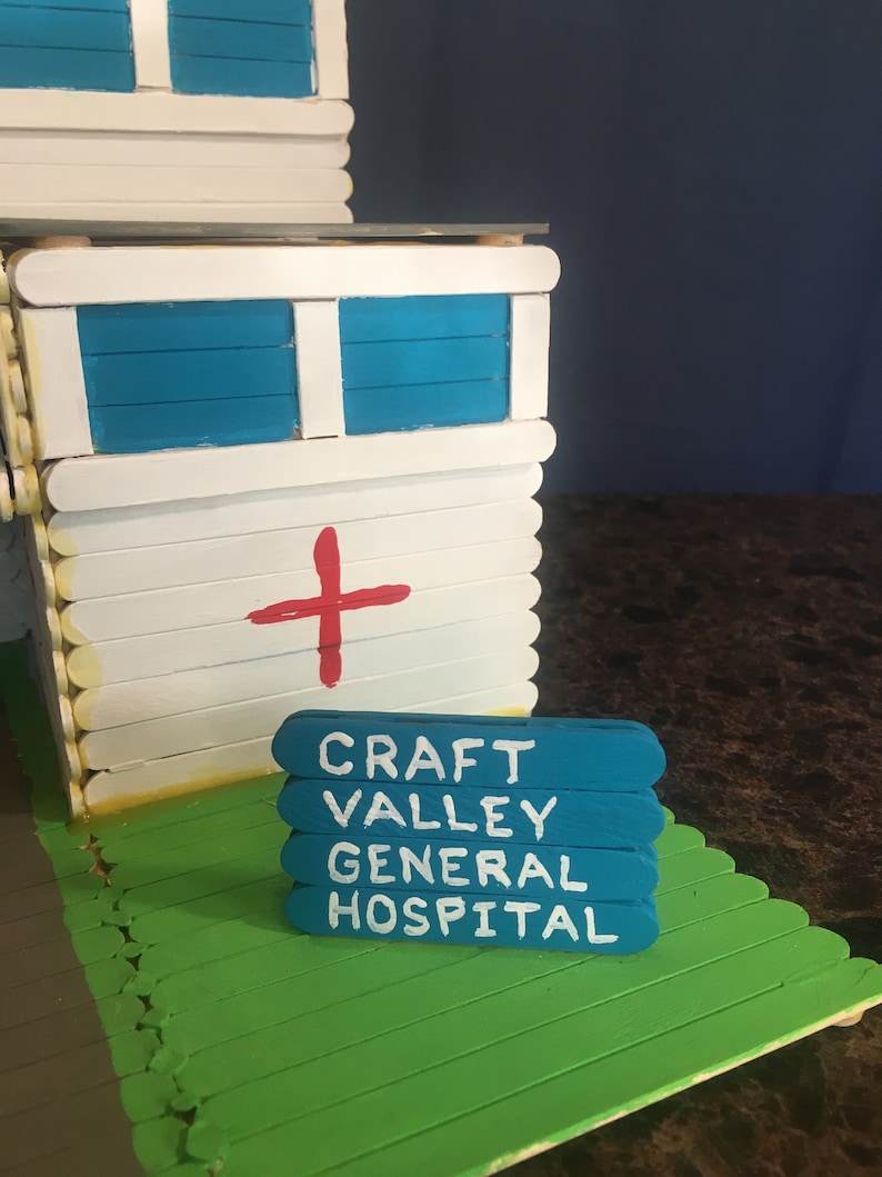 Craft Stick City - Building 04 - Hospital Instruction Manual - Etsy