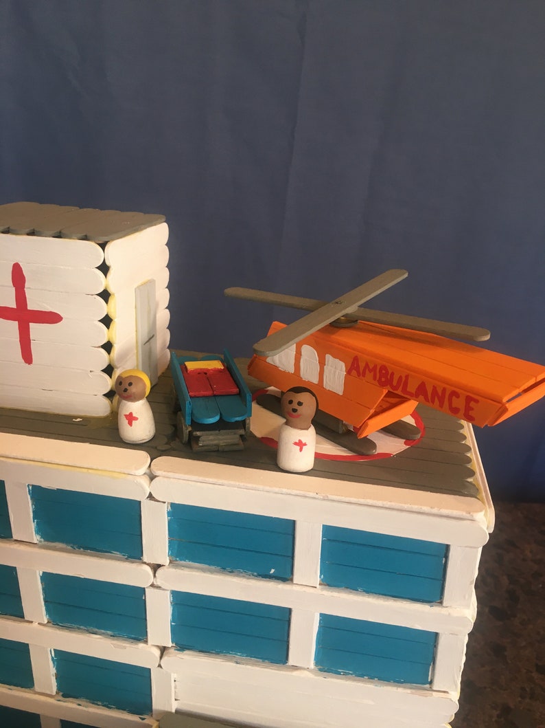 Craft Stick City - Building 04 - Hospital Instruction Manual - Etsy