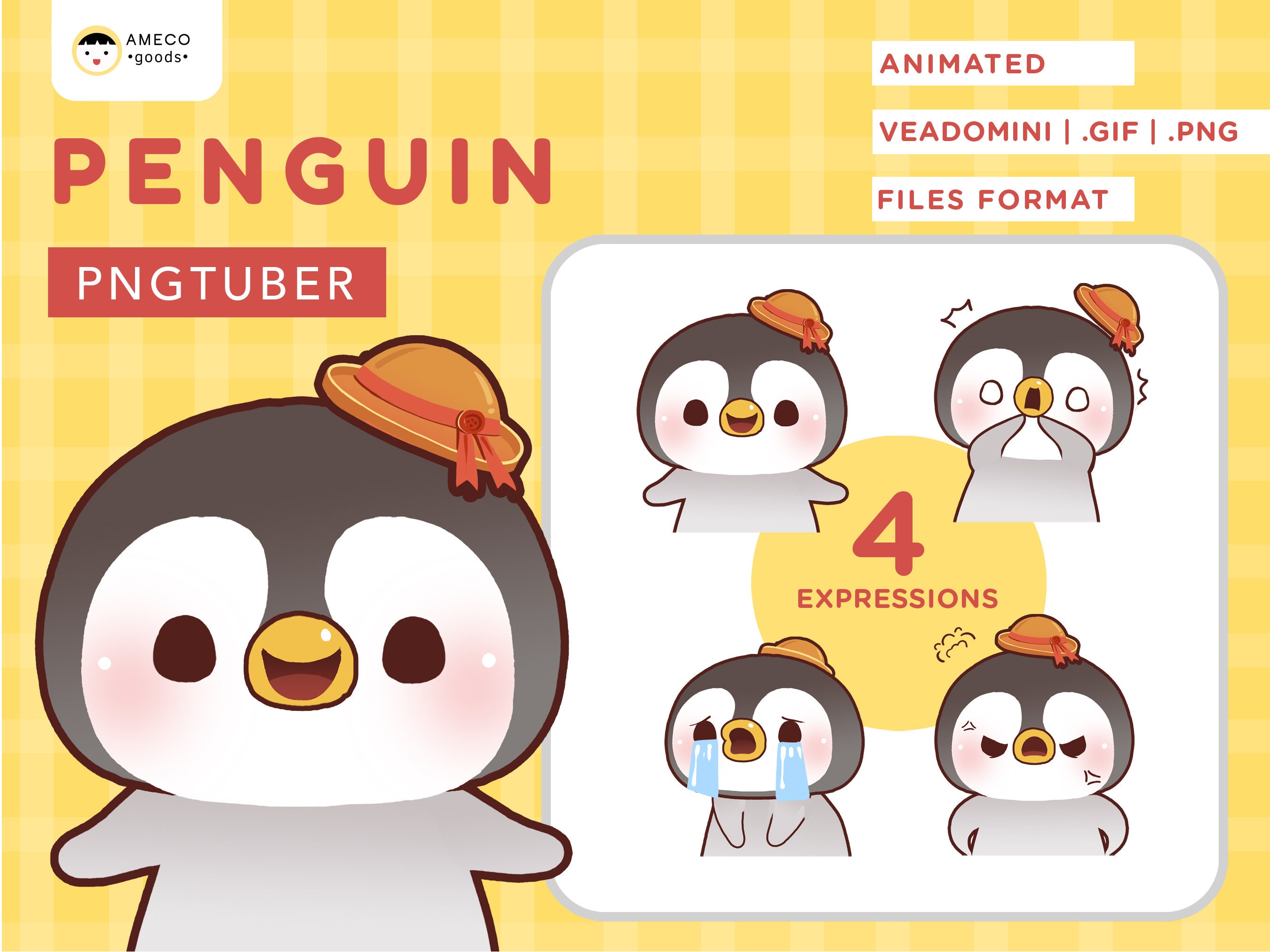 Pngtuber Anime Penguin Streaming Avatar (veadomini & PNG). Beginner ...