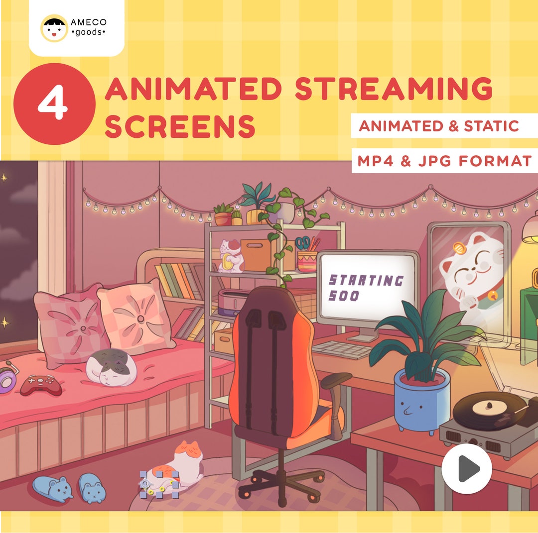 Animated Cozy Stream Screen for Twitch Starting Screen Stream Screen ...