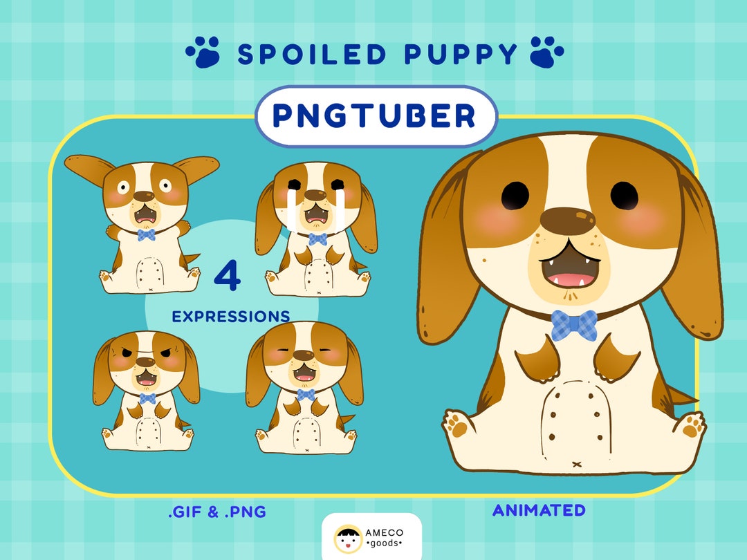 Pngtuber Puppy Premade Vtuber Cute Dog Pngtuber Cute Puppy - Etsy