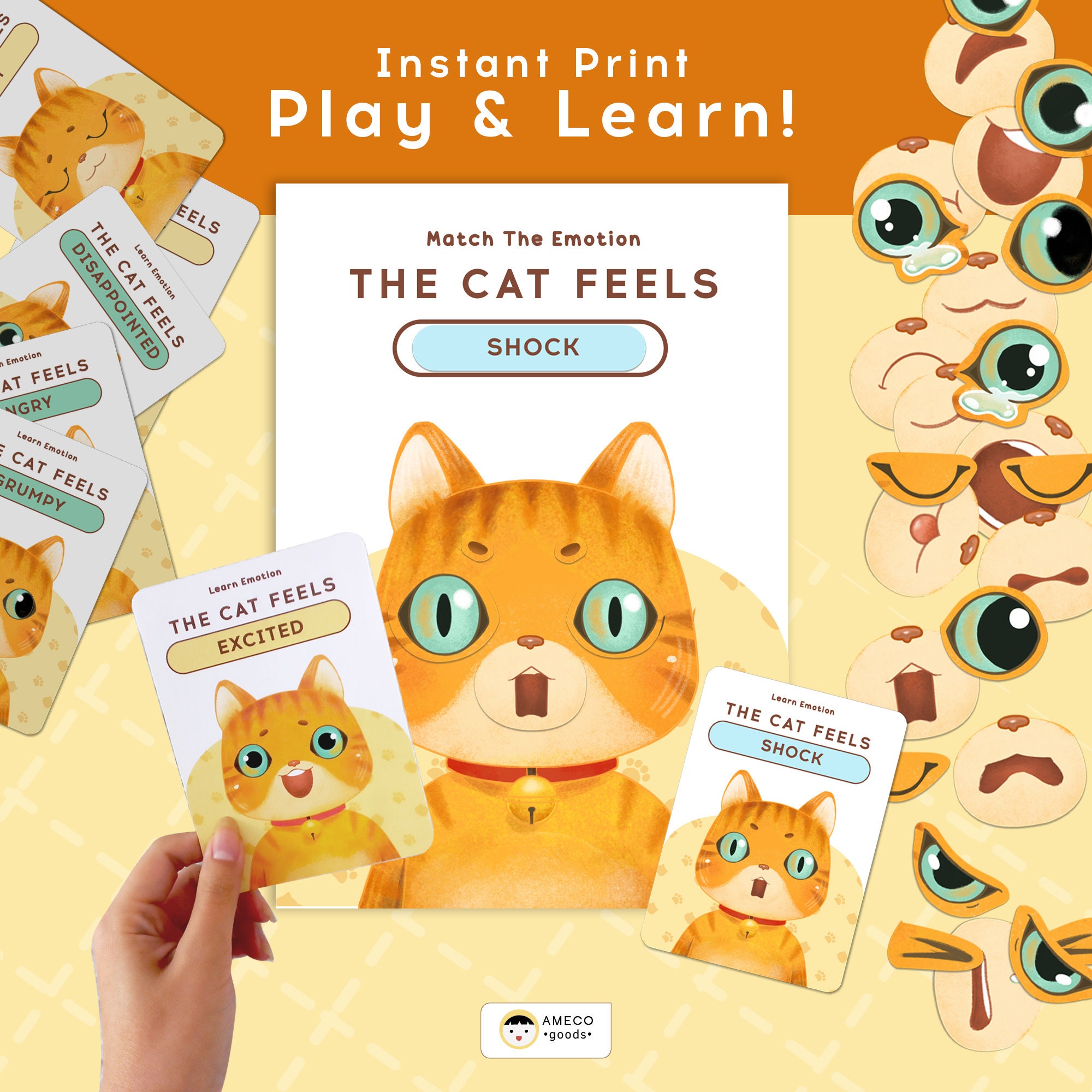 Emotions and Feelings Printable Activity Fun Activity Sheet Preschool ...