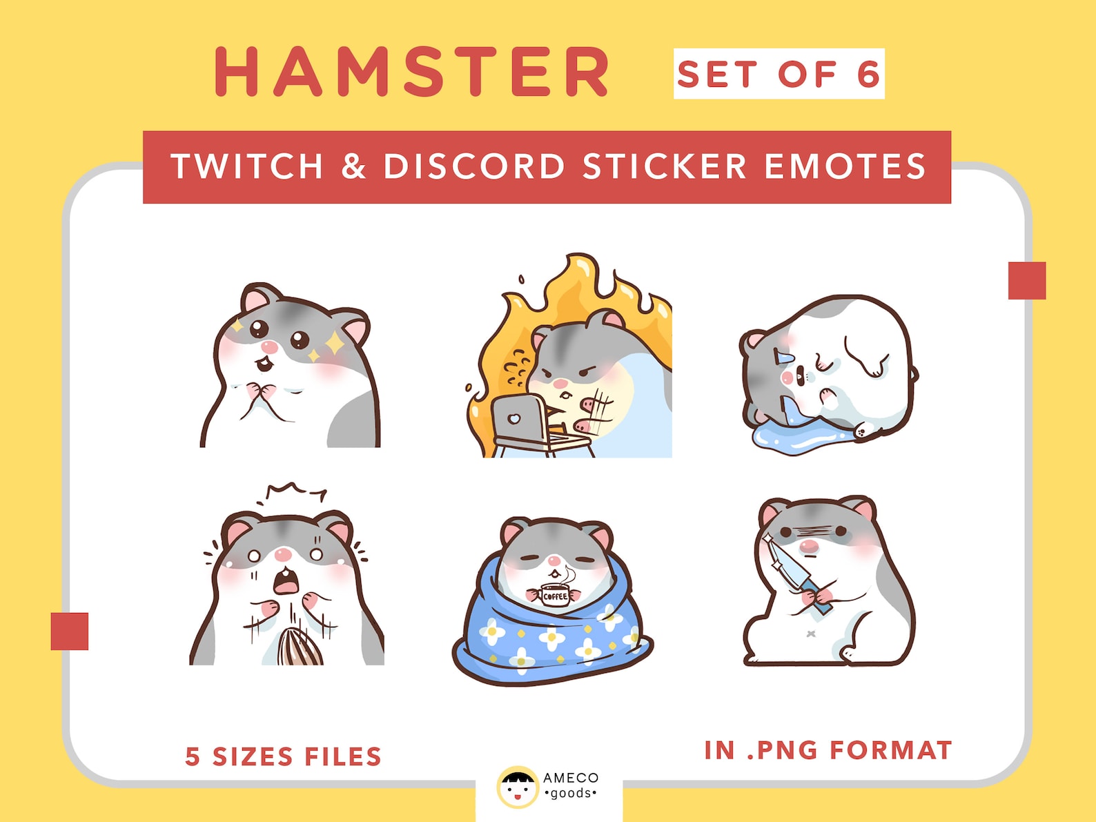 Twitch Emotes Animal Hamster Discord Emotes Cute PNG Sticker Hamster ...